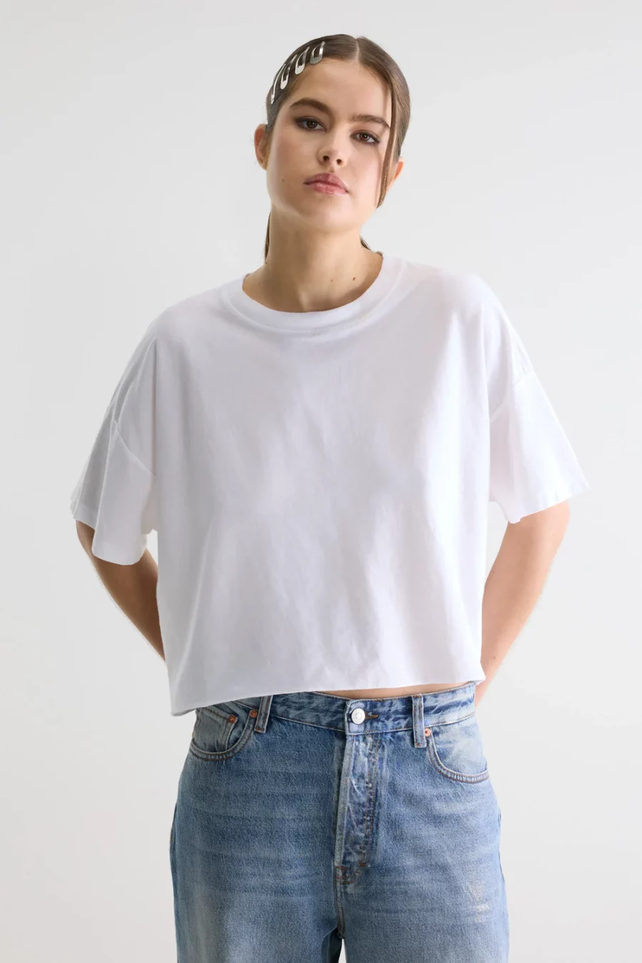 Farpy61 White Cropped T-Shirt – Canopy